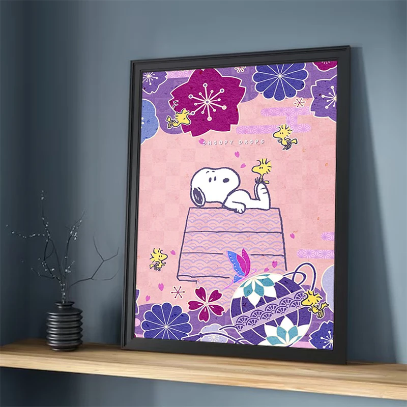 Cartoon Snoopy Room Decor Kawaii Poster - KawaiiMerch.com