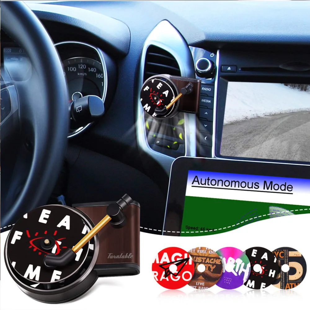 Car-Air-Freshener-Perfume-Turntable-Record-Player-Air-Conditioning-Vent ...