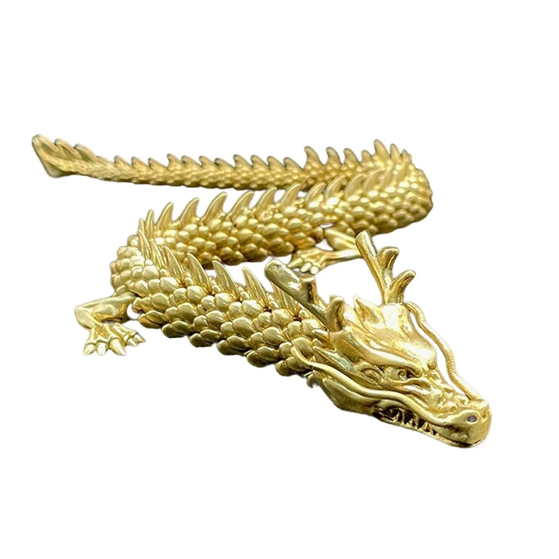 Gold-Dragon-With-Movable-Joints-Chinese-Zodiac-Dragon-Collectible ...
