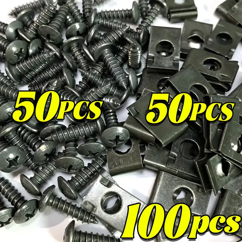 Gemischte-Auto-Metall-Schraub-clips-Set-U-Typ-Befestigungs-clip-mit ...