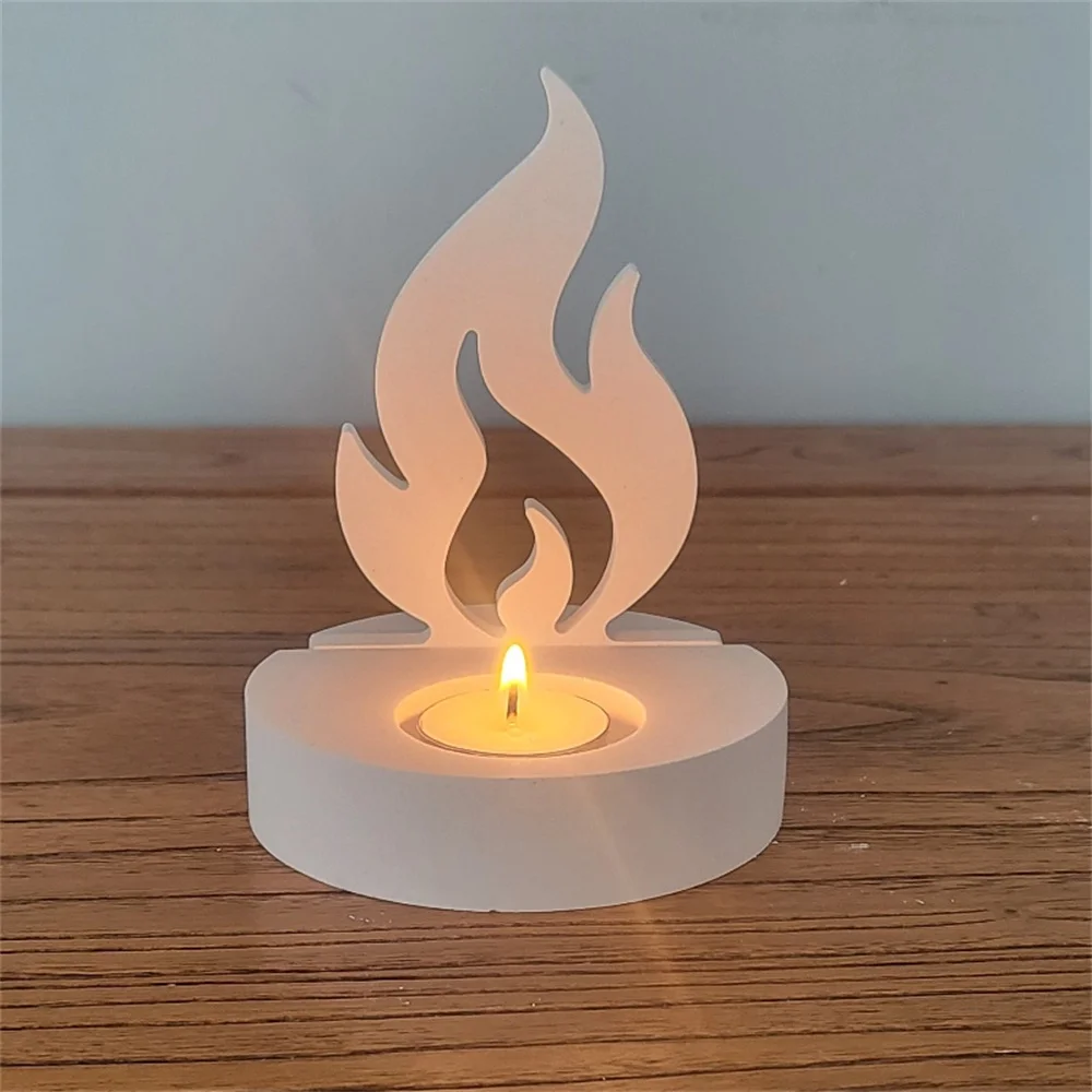 Fire-Flame-Shaped-Candle-Holder-Silicone-Mould-Handmade-Desk-Ornament ...