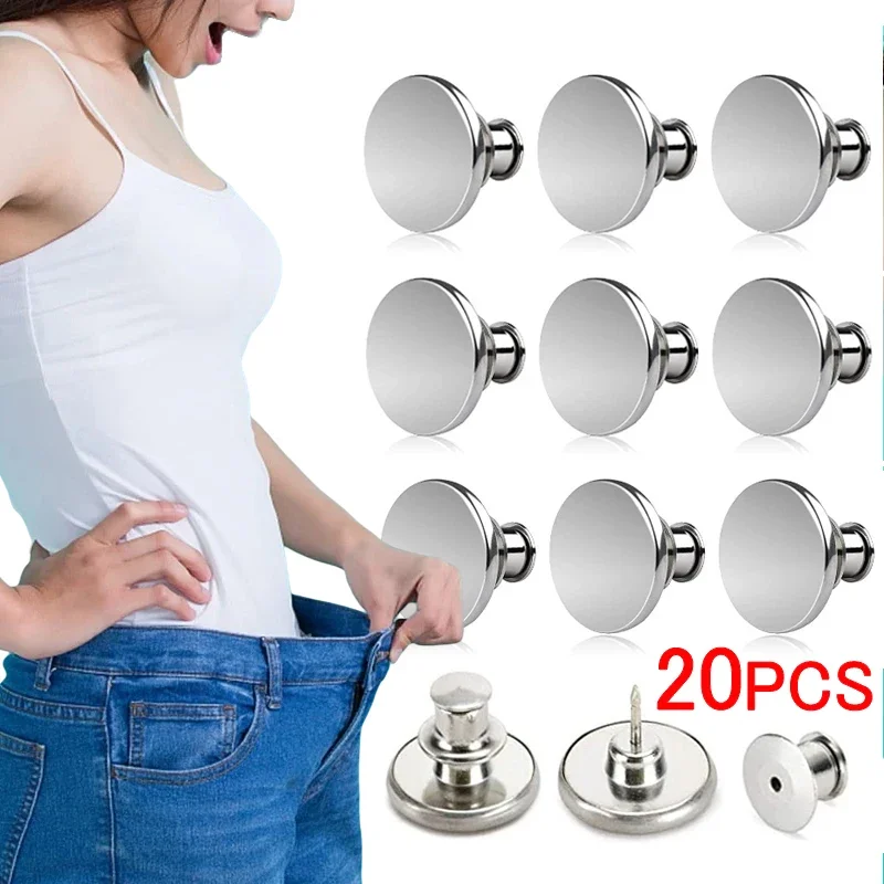 4-8-16-20PCS-Detachable-Jeans-Button-Pins-Adjustable-Pants-Snap ...