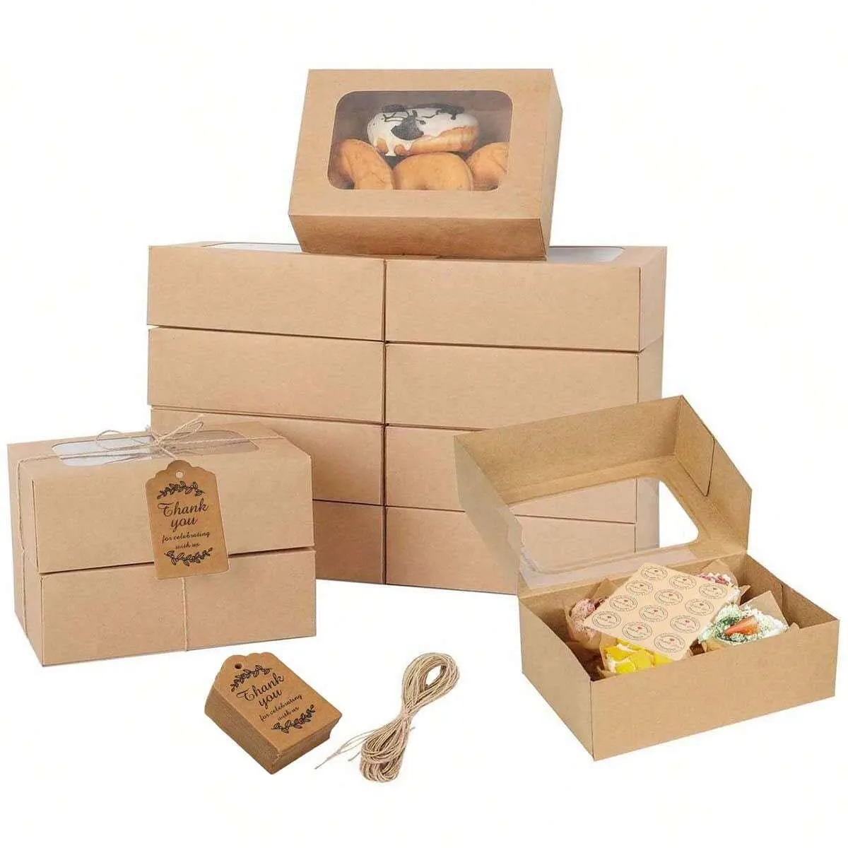 Christmas Windowed Cookie Box, Suitable for Paper Gift Packaging ...
