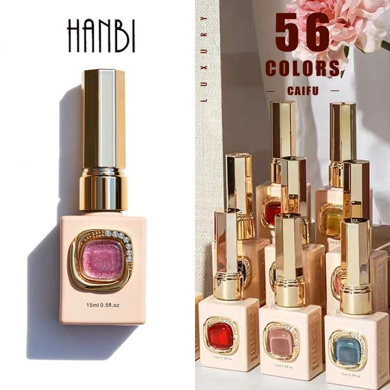 HANBI 2023 New 56 Colors Gel Nail Polish Nail UV Gel Varnish Soak Off ...