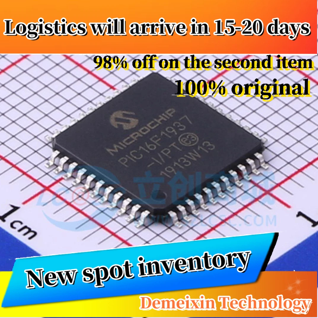 10PCS-PIC16F1937-I-PT-PIC16F1937-TQFP-44-10x10-100-Original-New-in ...