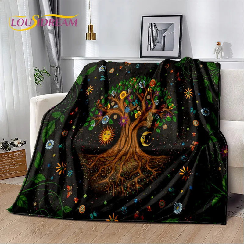 Nordic-Mythology-Yggdrasil-Nature-Tree-of-Life-Blanket-Flannel-Soft ...