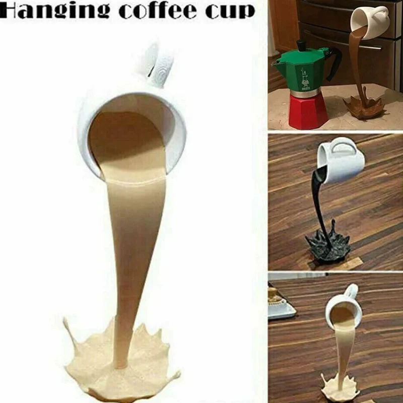 Resin-Statues-Floating-Coffee-Cup-Art-Sculpture-Kitchen-Home-Decor ...