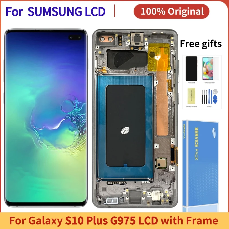 ORIGINAL-AMOLED-For-Samsung-Galaxy-S10-Plus-LCD-Display-with-Frame-For ...