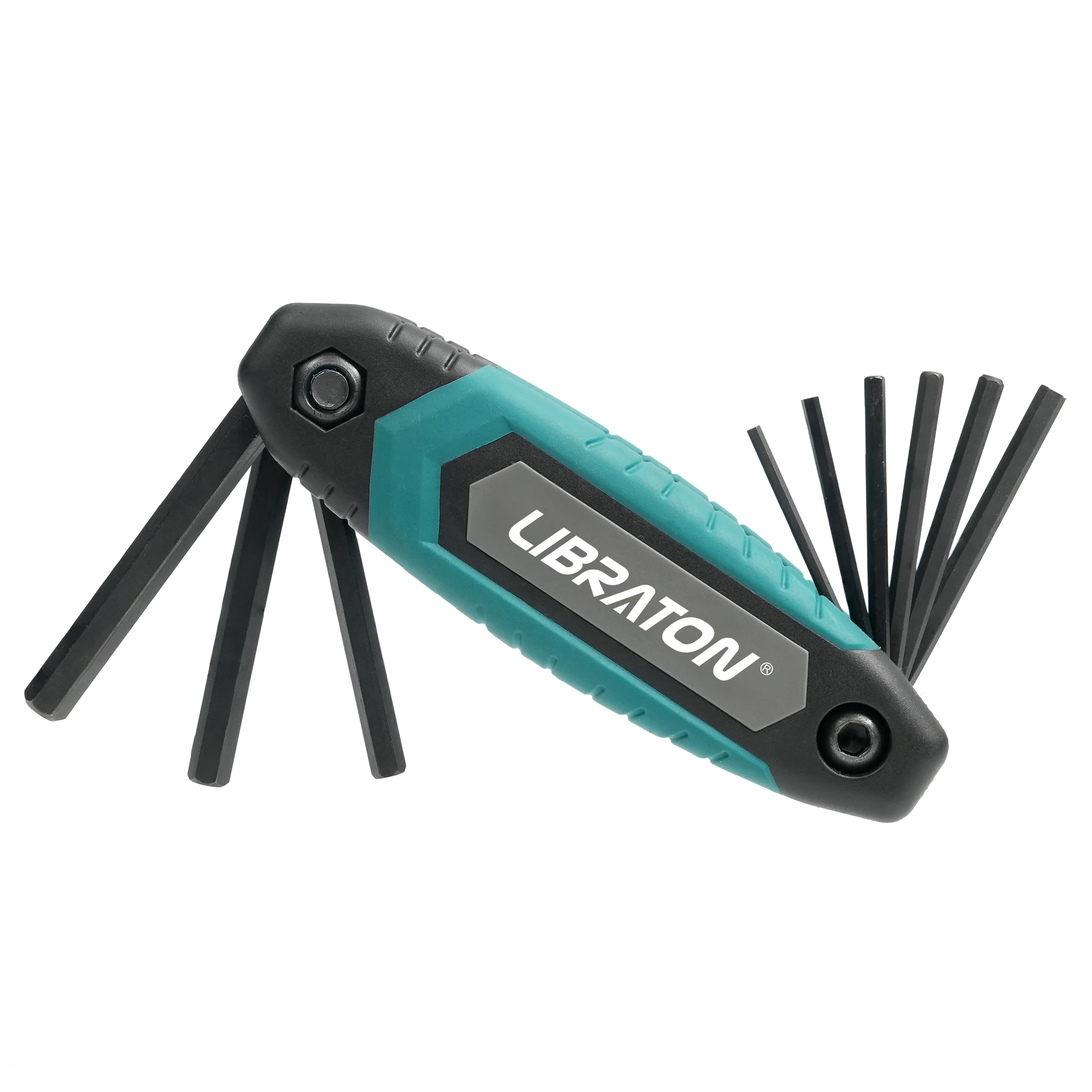 LIBRATON 8 / 9 IN 1 Folding Allen Wrench Set SAE / Metric Allen Key Set ...