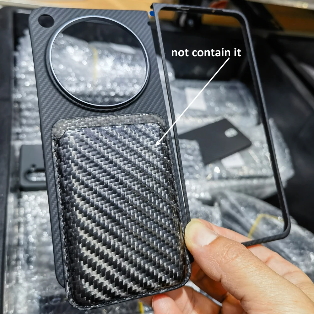 Compatible For Magsafe Magnetic Wireless Charging Carbon Fabric Fiber Case For Oneplus Open ...