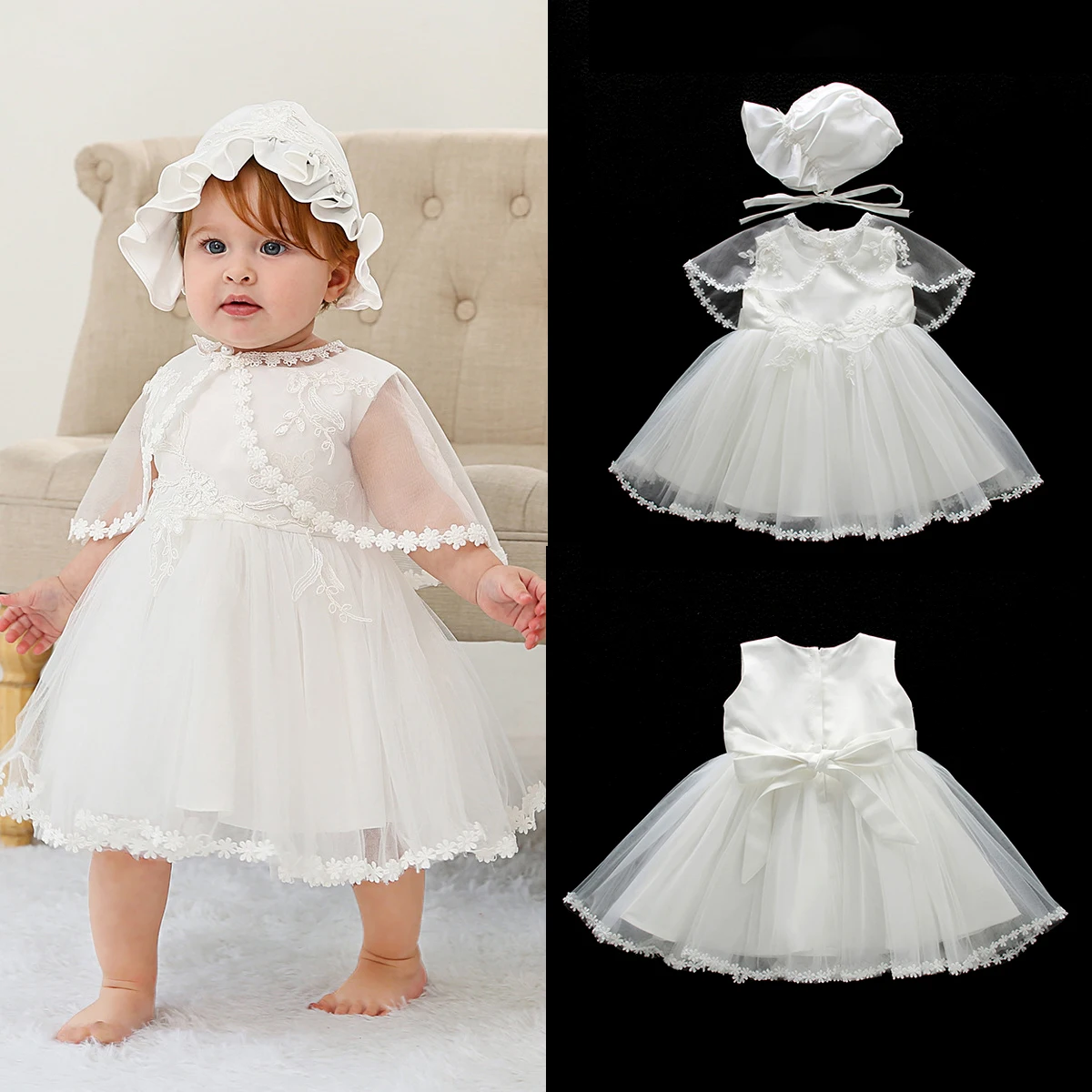 Beb-rec-m-nascido-Menina-Vestido-de-Festa-para-Meninas-Princesa-Vestido ...