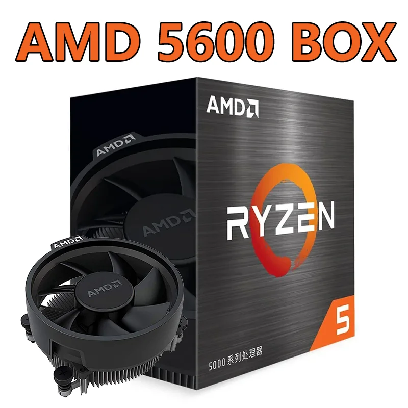 Cpu amd ryzen5 5600 caixa novo pacote hermético e dissipador de calor ...