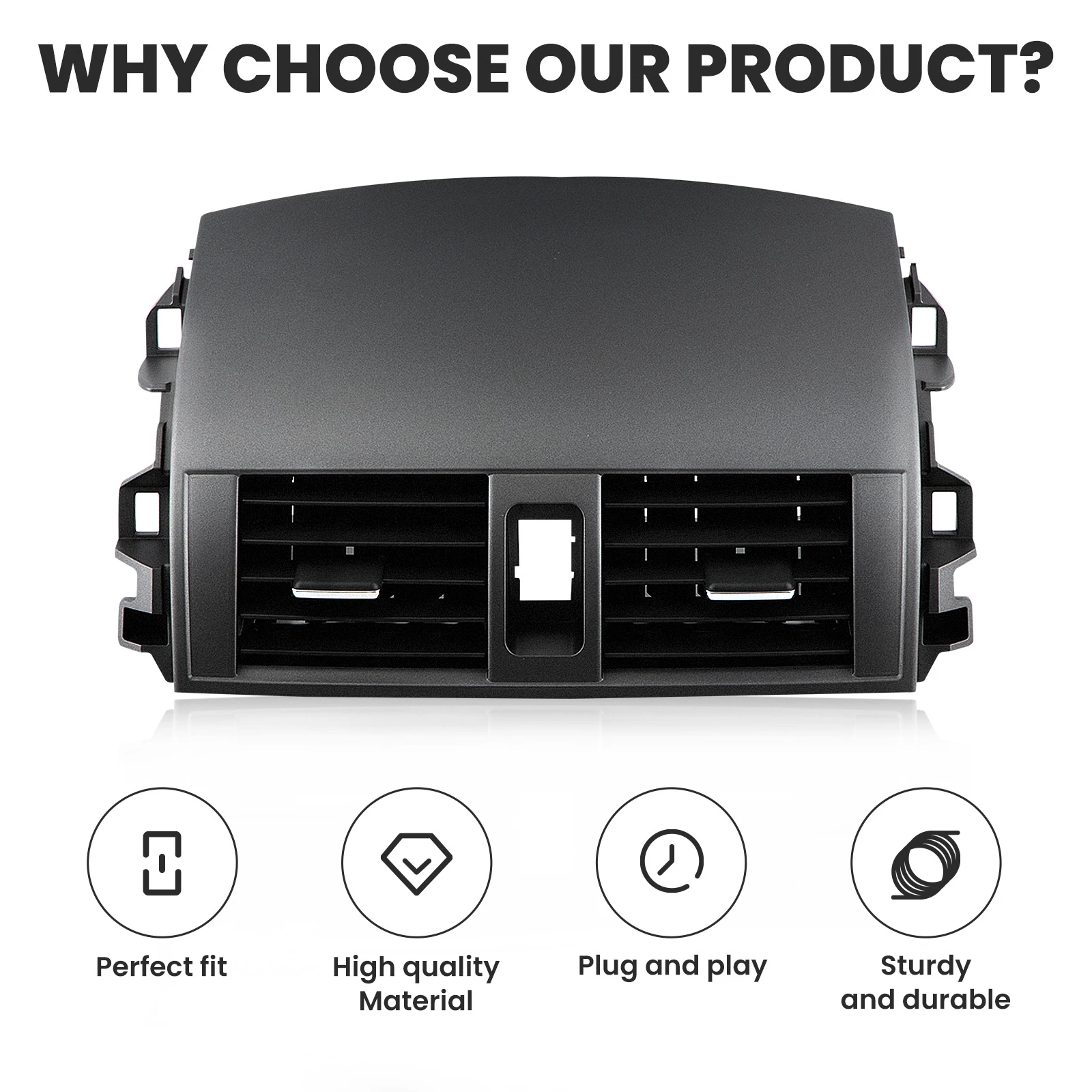 Dashboard A/C Air Duct Outlet Vent Assy For Corolla 55670 02160 55436 ...