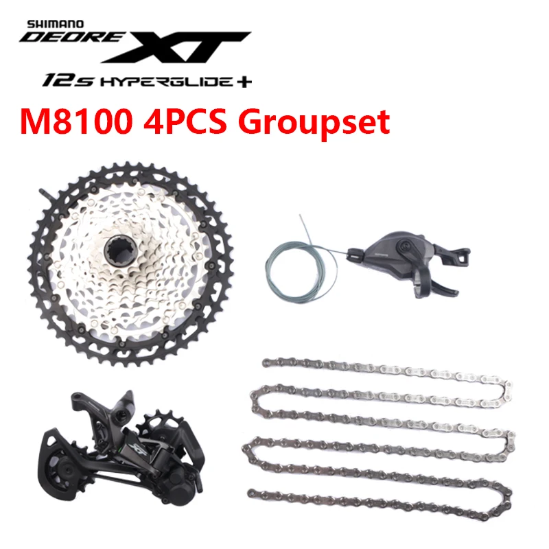 Shimano-DEORE-XT-M8100-4PCS-Groupset-Shifter-Lever-Chain-45T-51T ...