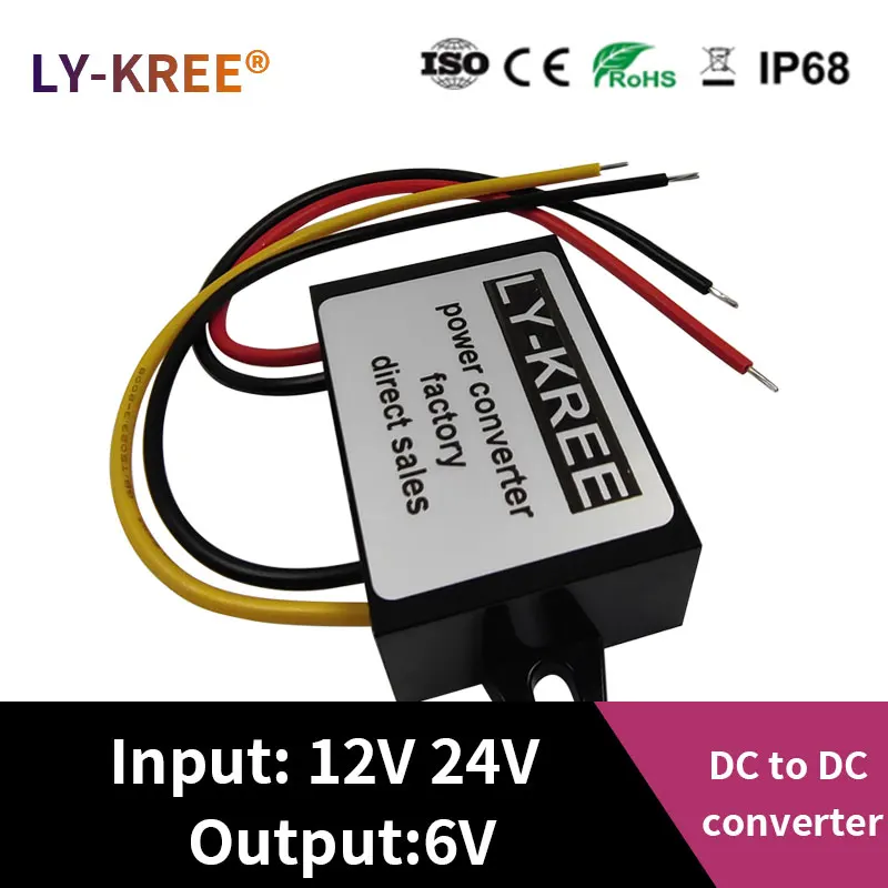 Convertidor de DC-DC de 12V a 6V, módulo reductor de 24V a 6V de CC a ...