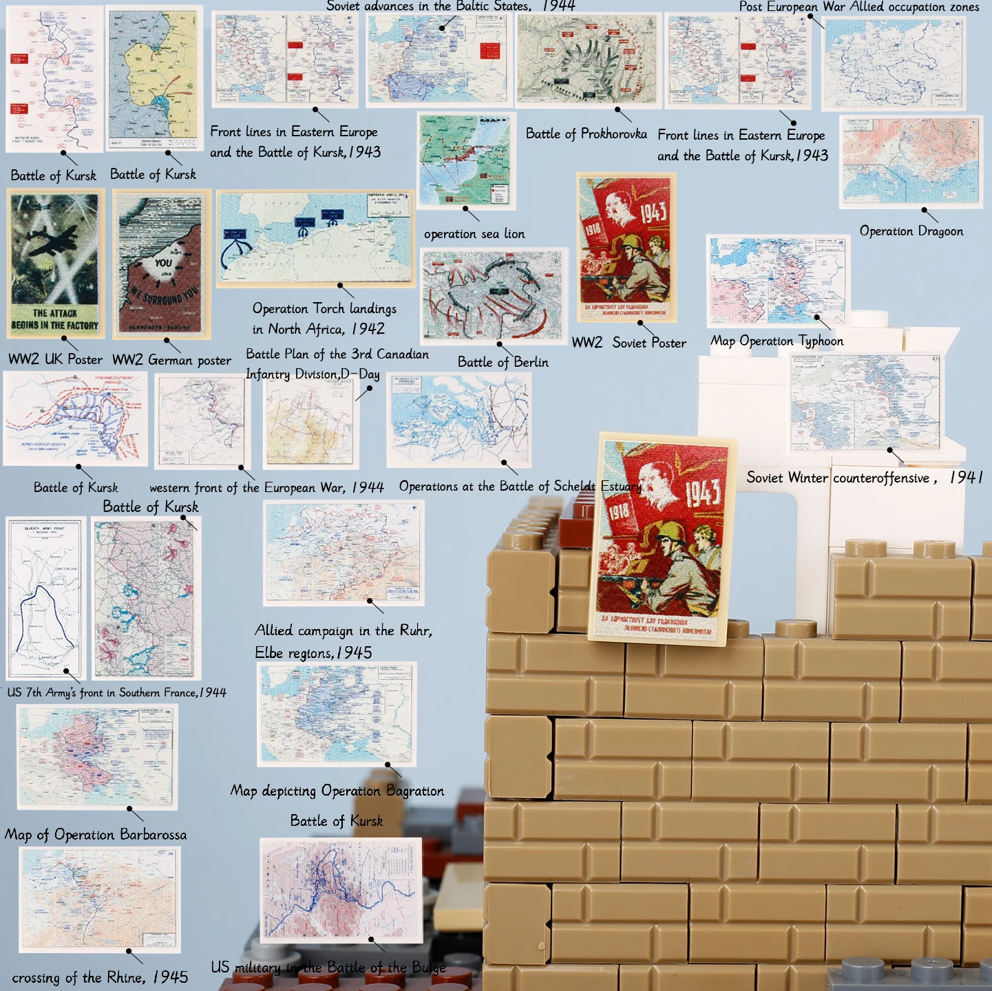 WW2-Military-Campaign-Map-Building-Blocks-Dunkirk-Normandy-Soviet ...