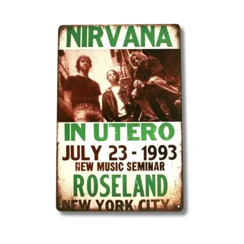 Nirvana In Utero Concert Tin Sign Roseland Decor - AliExpress 15