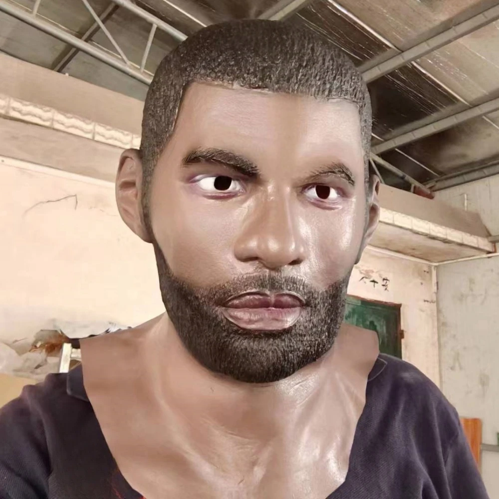 1PC-Realistic-Black-Man-Male-Latex-Mask-Disguise-Basketball-Player ...