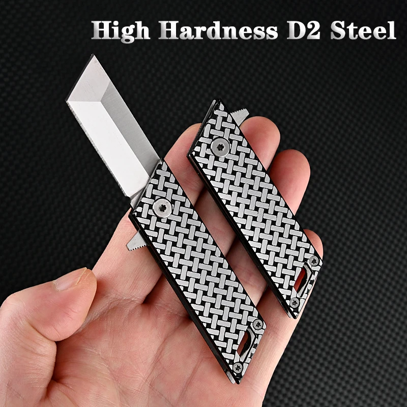 D2 Steel Folding Knife Quick Open Stainless Steel Handle MINI ...