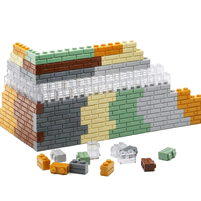 MARUMINE-200PCS-MOC-Building-Blocks-Accessories-1x2-Classic-Bricks-Wall ...