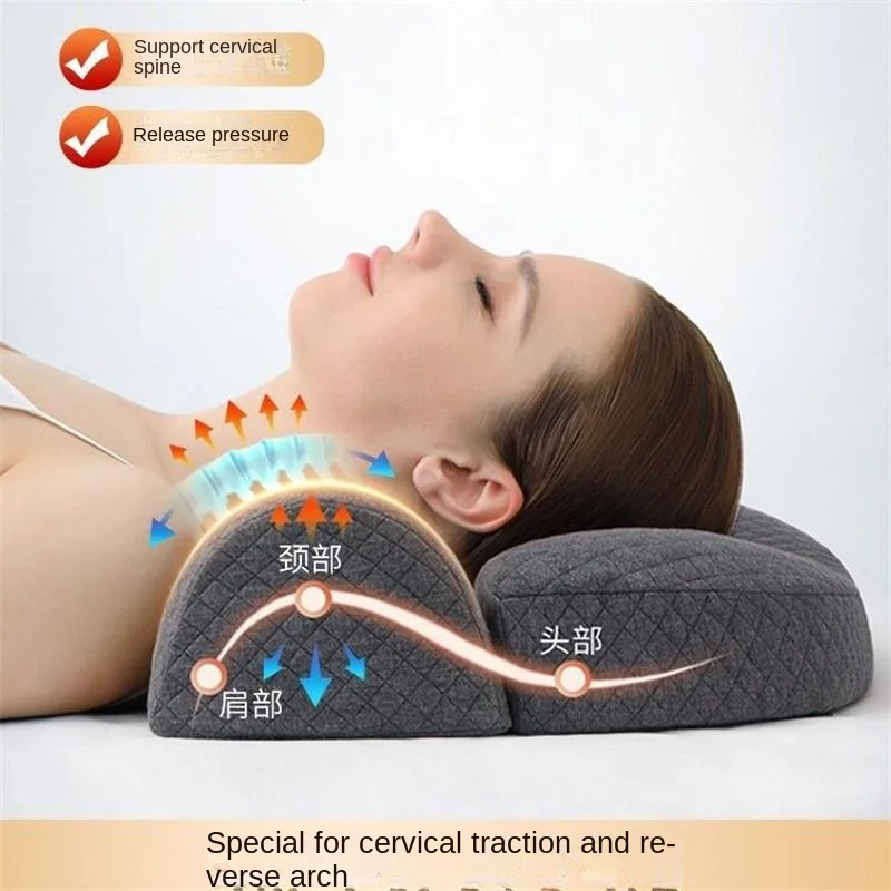 traction neck pillow, slow rebound memory pillow, sleep friendly neck ...