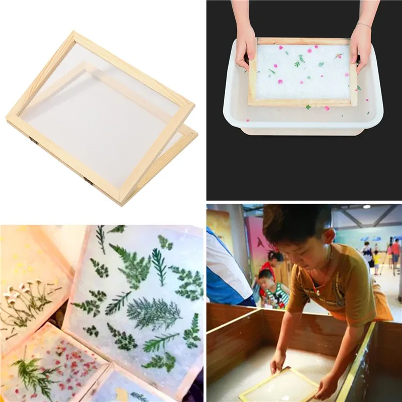 Paper-Making-Frame-Screen-DIY-Wood-Paper-Making-Papermaking-Mould ...