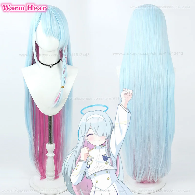 New-Skin-Arona-Cosplay-Wig-Blue-Archive-103cm-Long-Blue-Pink-Mixed ...