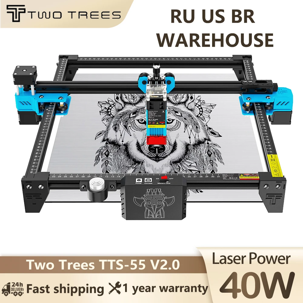 Two Trees Metal Laser Engraving Machine Tts-55 450±5nm Blue Light 15w ...