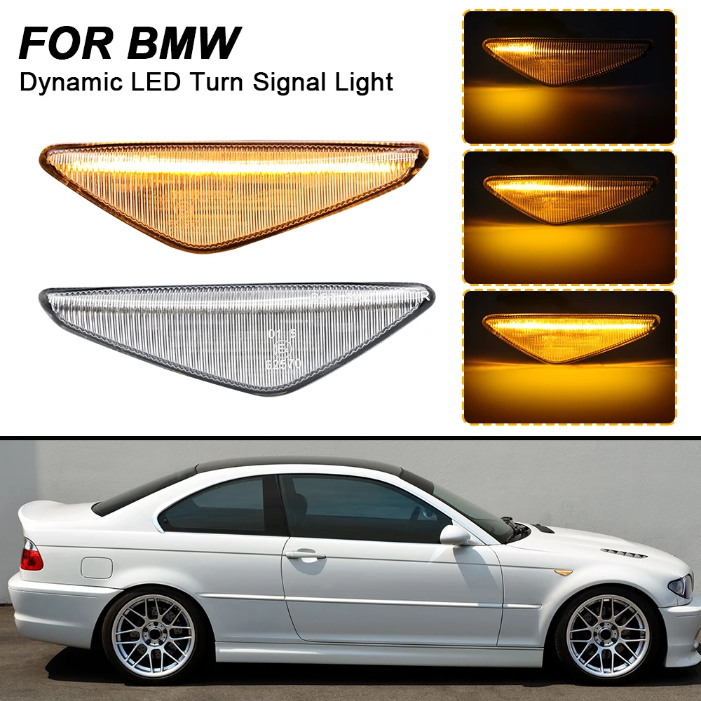 2PCS Dynamic LED Side Marker Lights Turn Signal Blinker Indicator Lamp ...