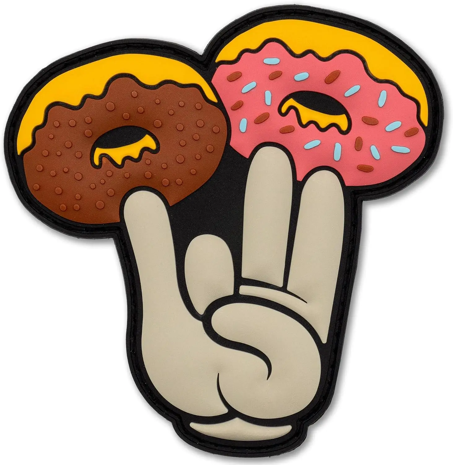 Parche-t-ctico-de-PVC-de-shocker-Donuts-insignia-de-moral-de-dedo ...