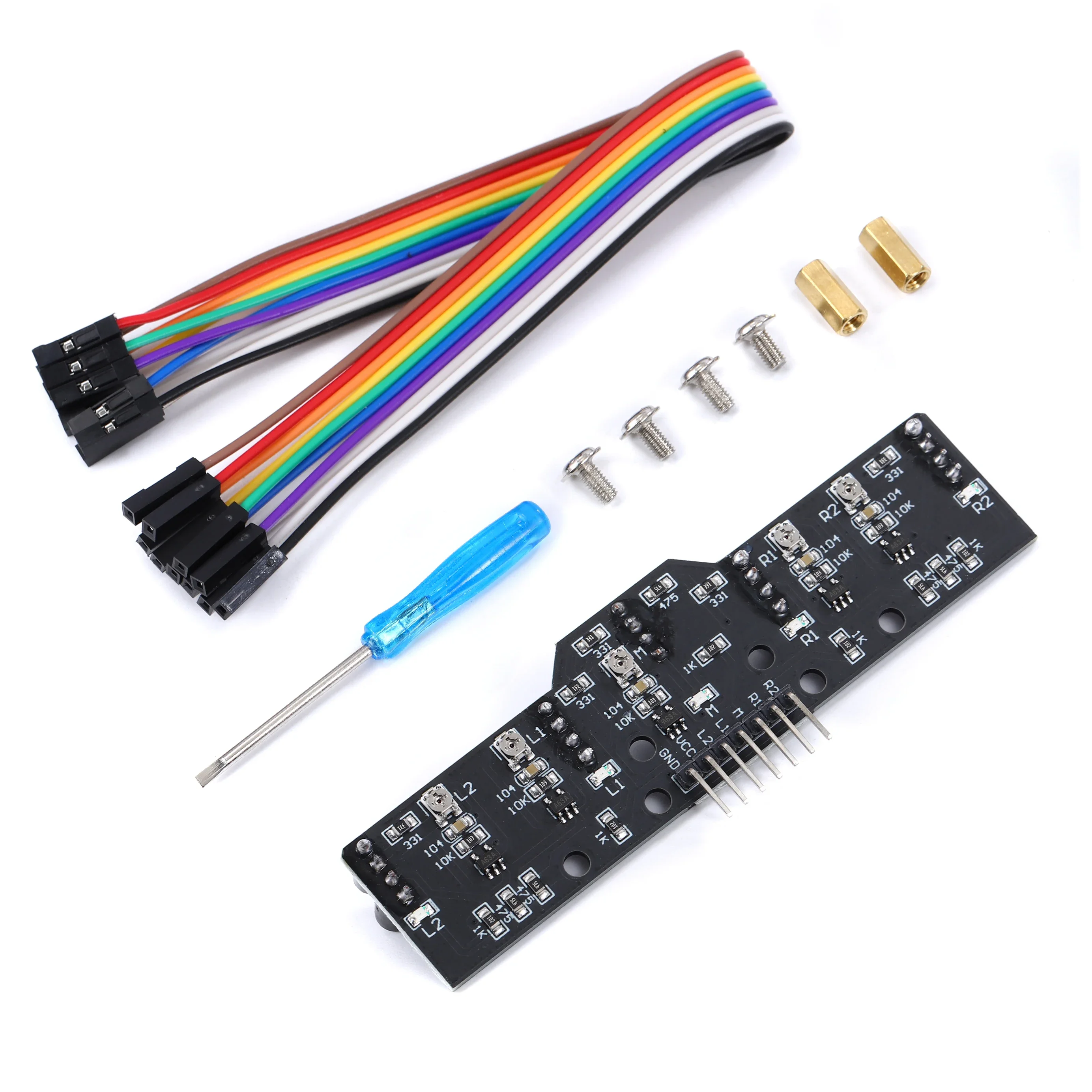 5 channel digital tracking sensor, 5-channel gray line patrol module ...