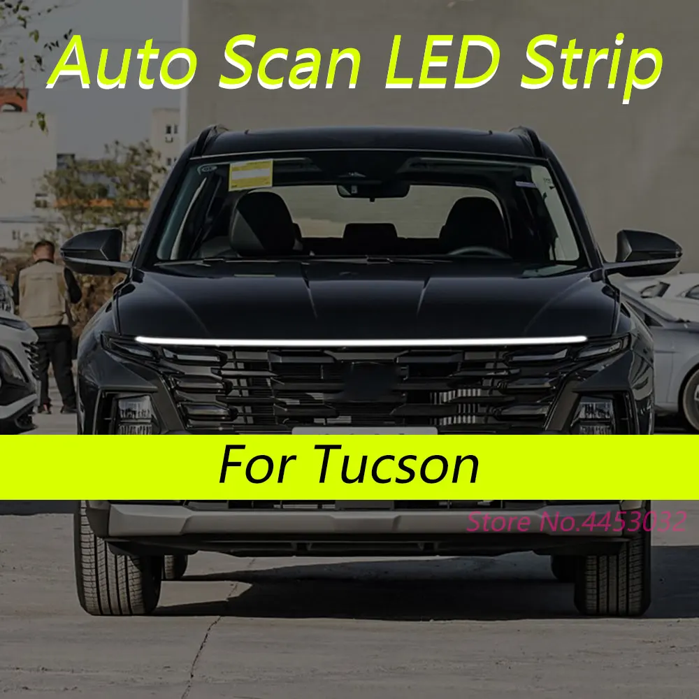 New DRL Auto Scan LED Strips For Hyundai Tucson 2006-2025 Car Hood ...