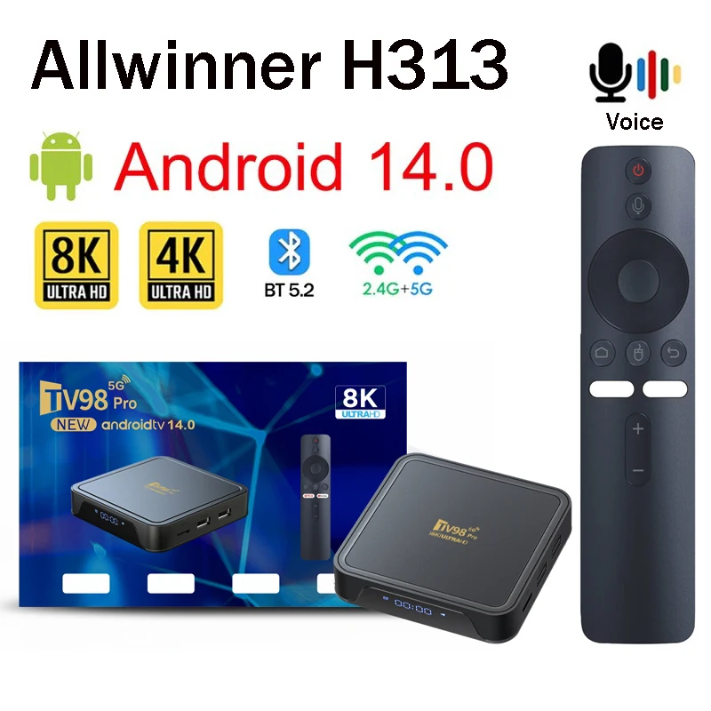 TV98-Pro-TV-Box-Android-14-Allwinner-H313-Soutien-8K-Vid-o-4K-5G-Double ...