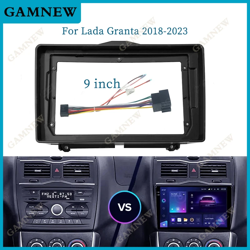 9-Inch-Car-Frame-Fascia-Adapter-For-Lada-Granta-2018-2023-Android-Radio ...