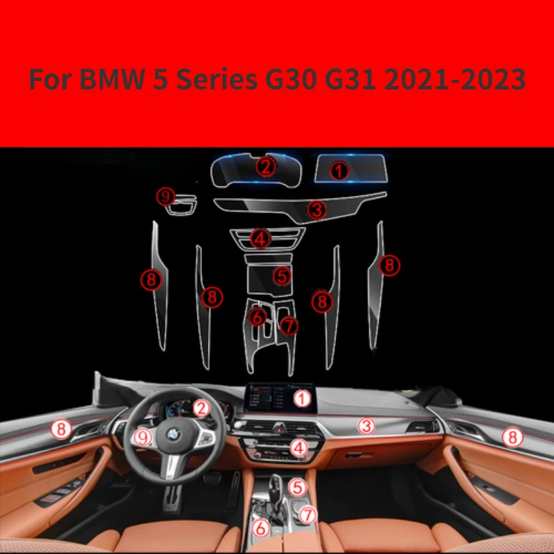For BMW G30 G31 Series 5 2021-2023 Car interior accessories film ...