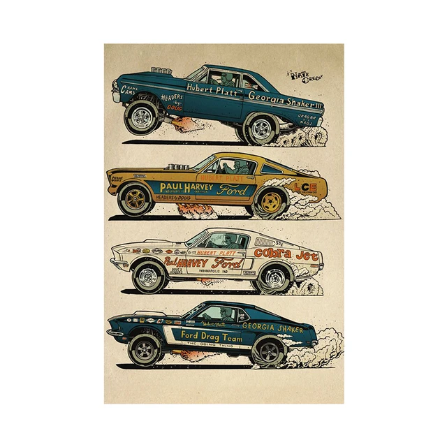 Mustang Posters Prints | Vintage Mustang Posters | Poster Mustang Retro ...