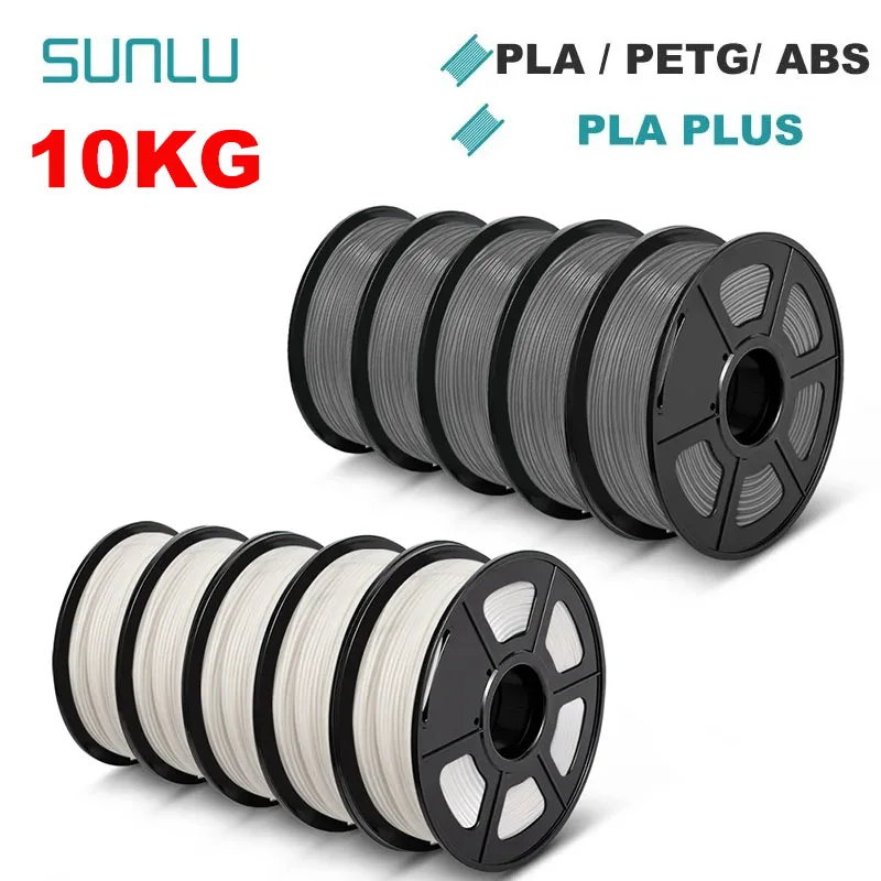 SUNLU-filamento-3D-PLA-PLA-PLUS-PETG-Easy-ABS-1-75mm-10-rollos-de-1KG ...