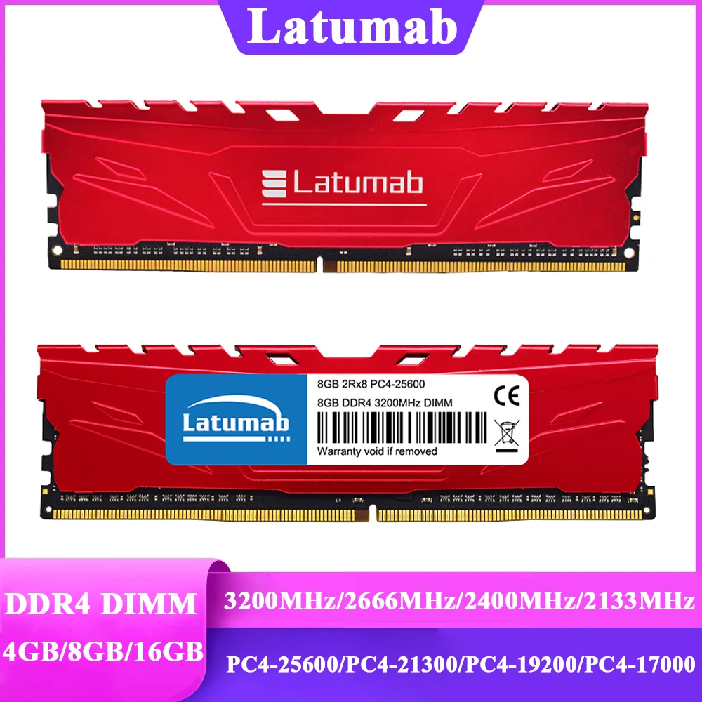 Ram ddr4 4gb 8gb 16 3200mhz 2133 2400mhz 2666mhz memória de mesa PC4 ...