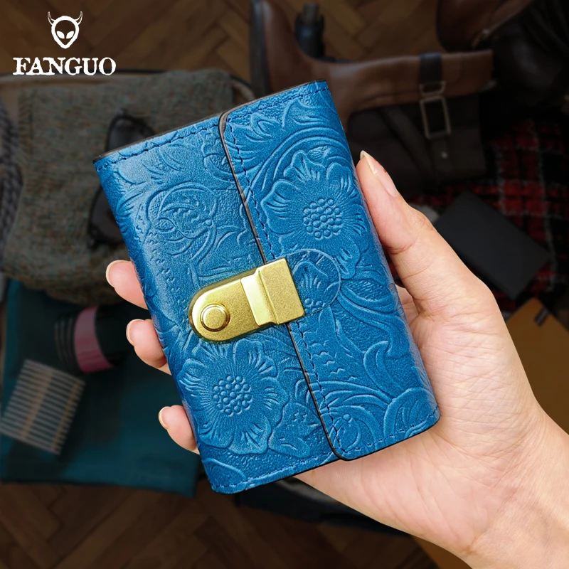 New Casual Wallet Multi-Slot Card Holder Zipper Coin Purse Genuine ...