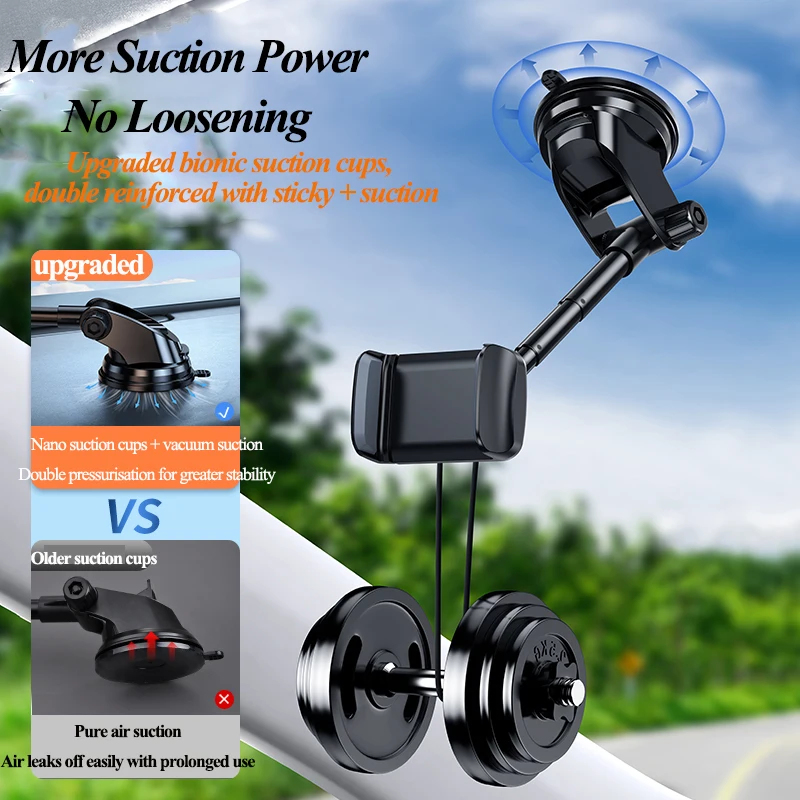 Car Suction Cup Phone Holder Sucker GPS Holder Stand 360 Rotable ...
