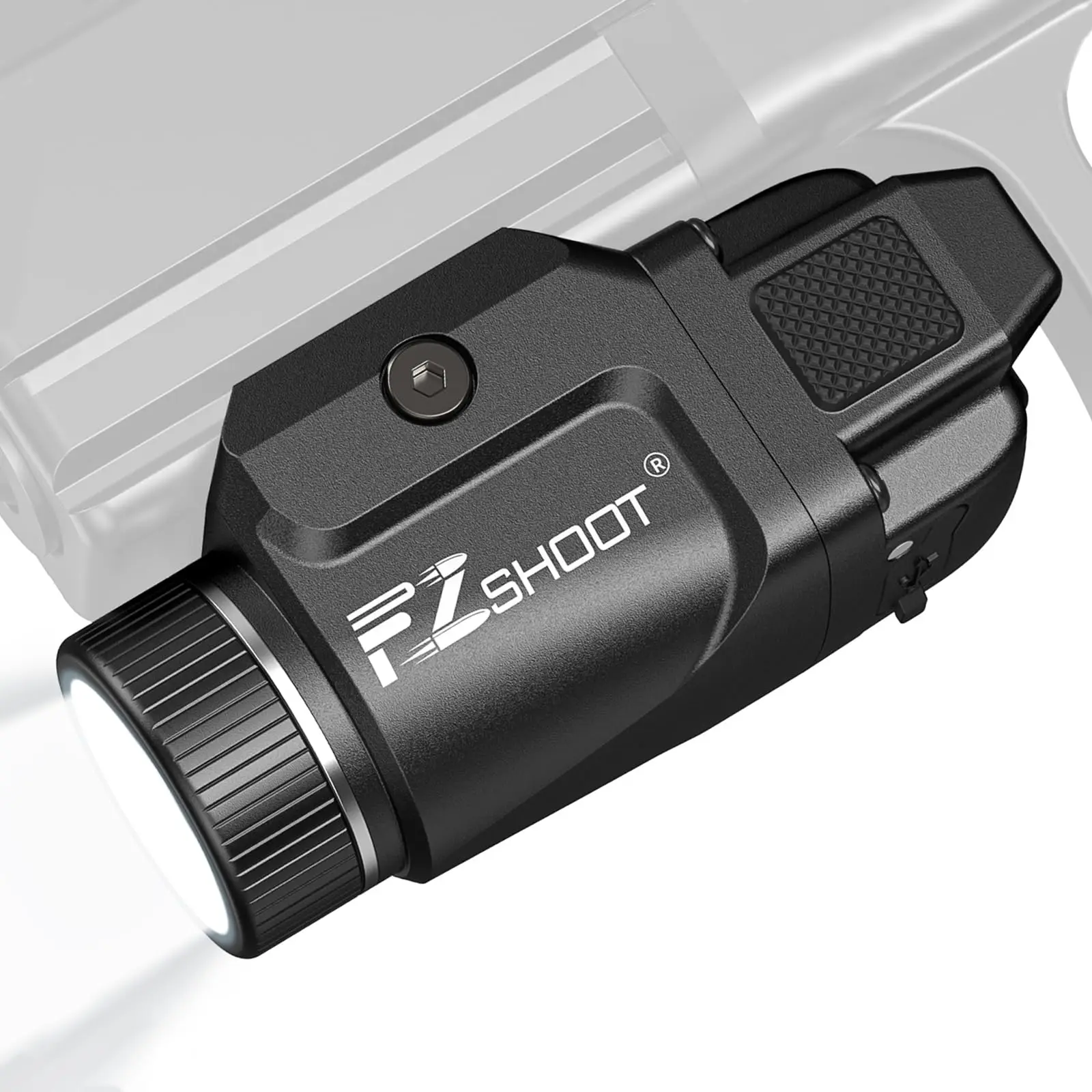 500-Lumens-Pistol-Light-Rechargeable-Flashlight-with-Strobe-Mode-For ...