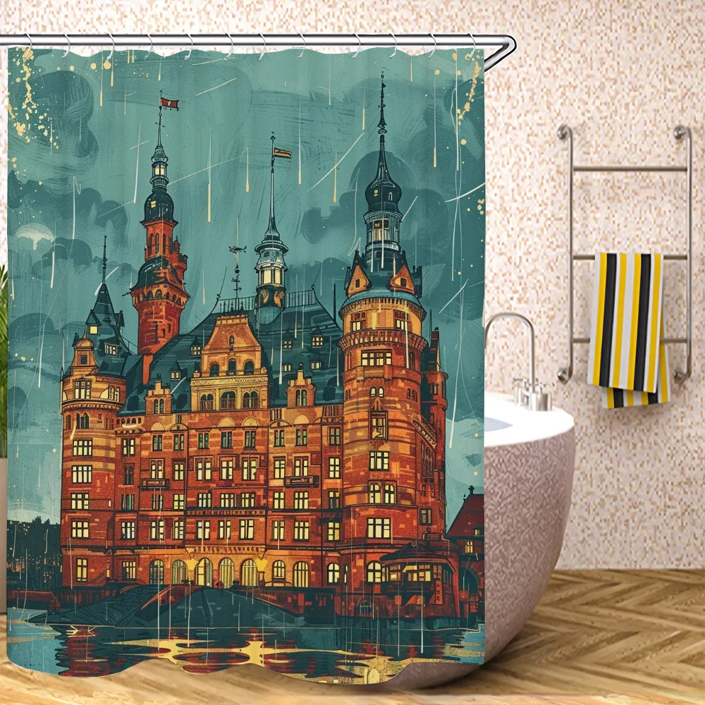 Old-Castle-Shower-Curtains-for-Bathroom-Accessories-Sets-Luxury ...