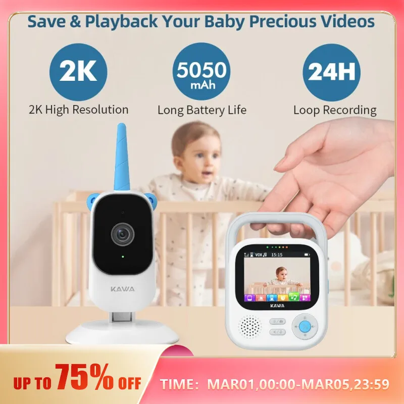 Baby-Camera-with-Monitor-KAWA-2K-HD-Electronic-Baby-Surveillance-Camera ...