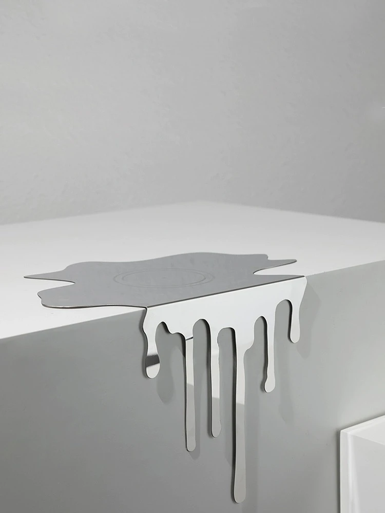 Modern Drip-Effect Metal Table Mat – Abstract Liquid Design for Unique ...