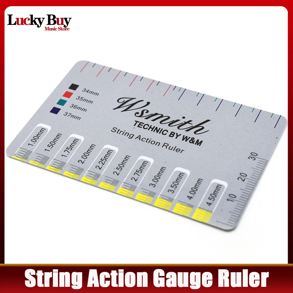 1pc-Guitar-String-Action-Gauge-Ruler-String-Pitch-Ruler-Card-Luthier ...