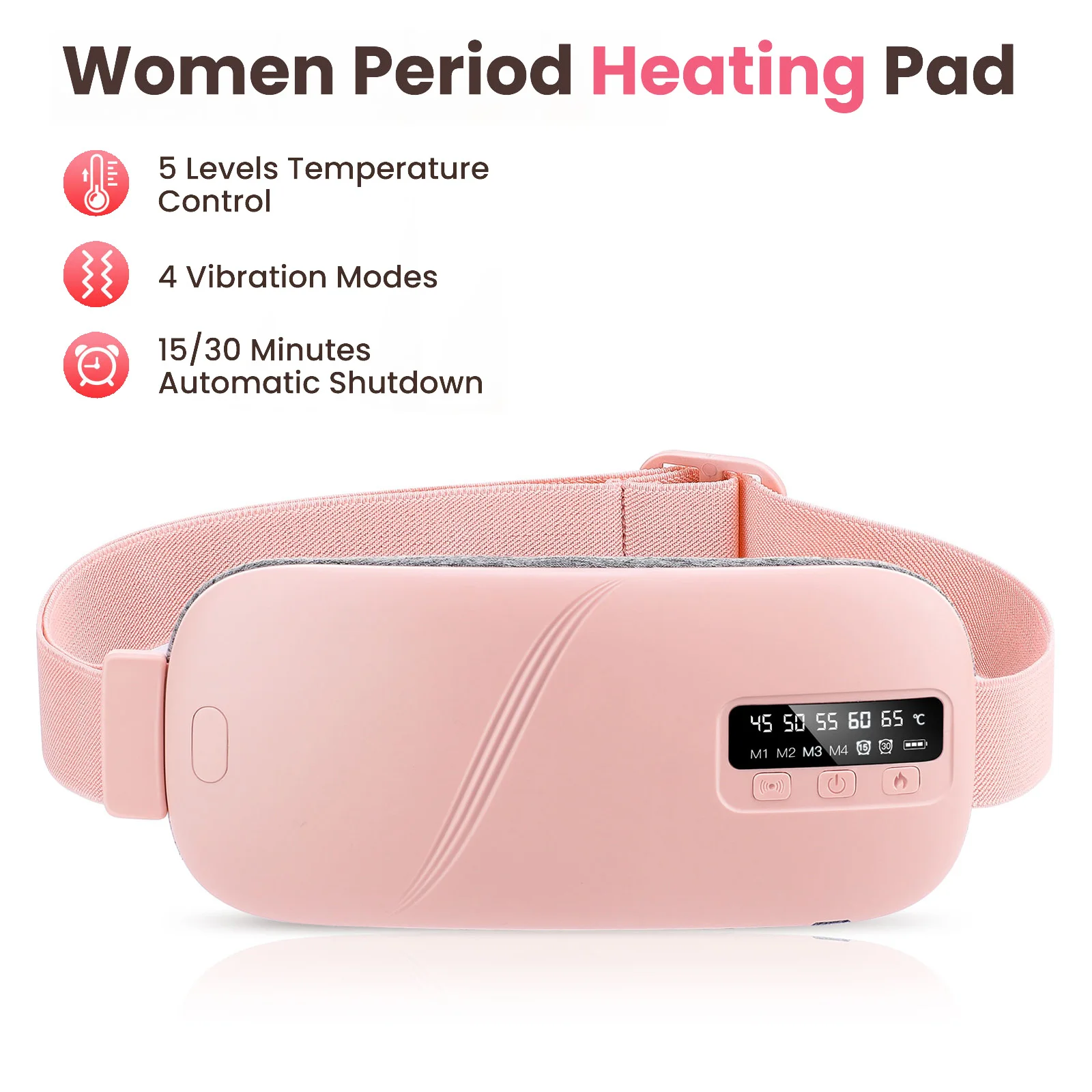 Electric Heating Pad For Period Cramps Menstrual Pain Relief Uterus ...
