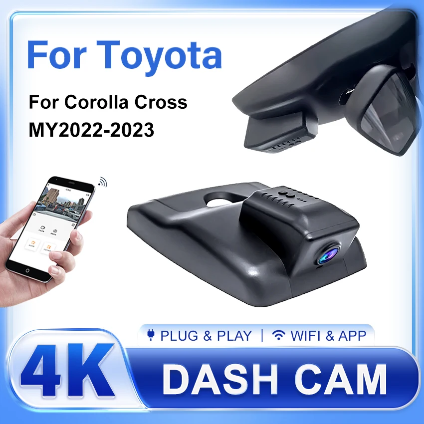 For Toyota Corolla Cross 2022 2023 Plug and Play 4K Dash Cam for Car ...