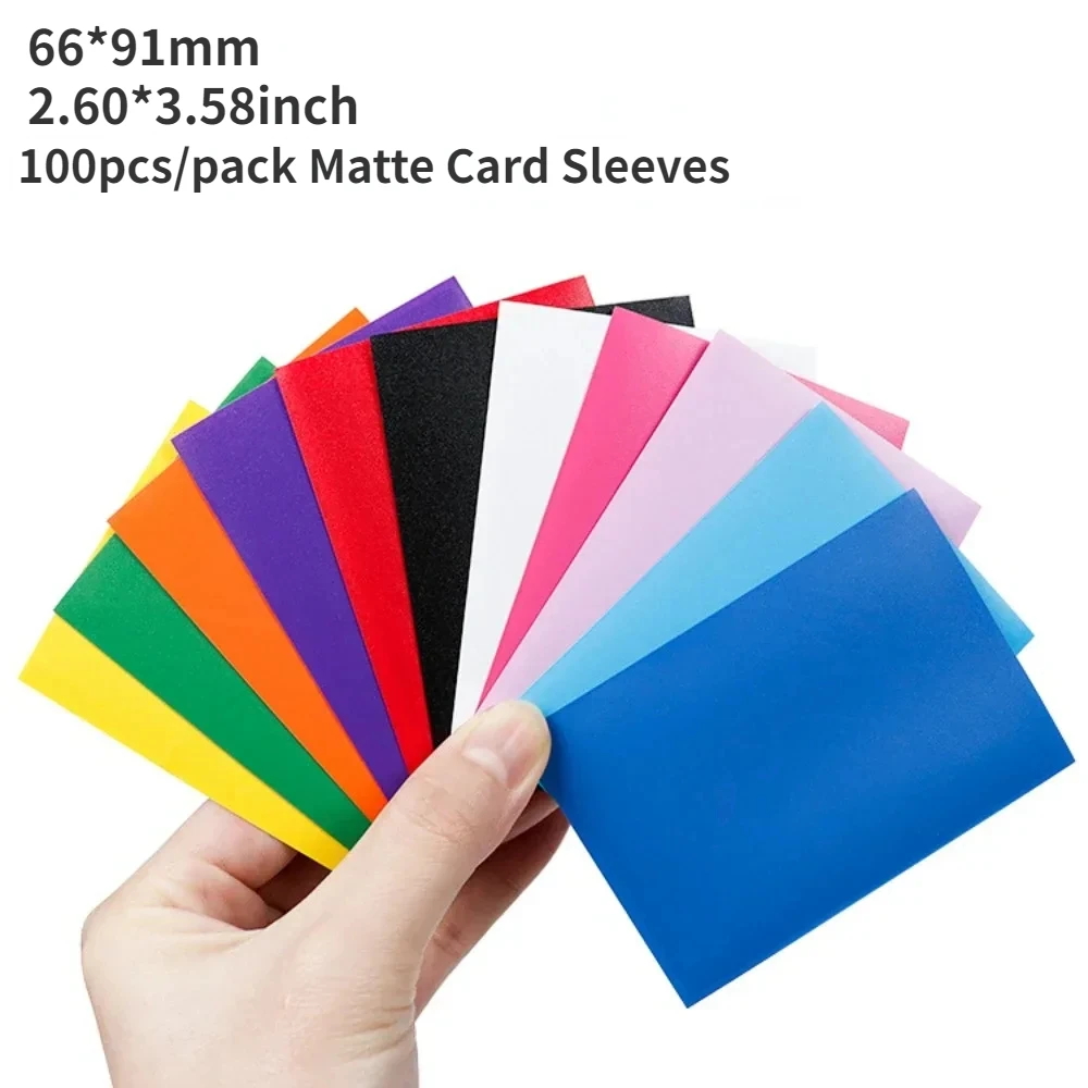 100PCS-66x91mm-Matte-Card-Sleeves-Standard-Size-TCG-Trading-Cards ...
