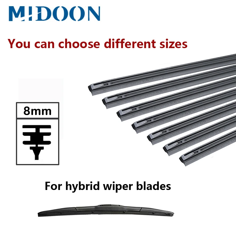 Car Vehicle Insert Rubber Strip Wiper Blades (refill) 8.5mm Soft 14" 16 ...