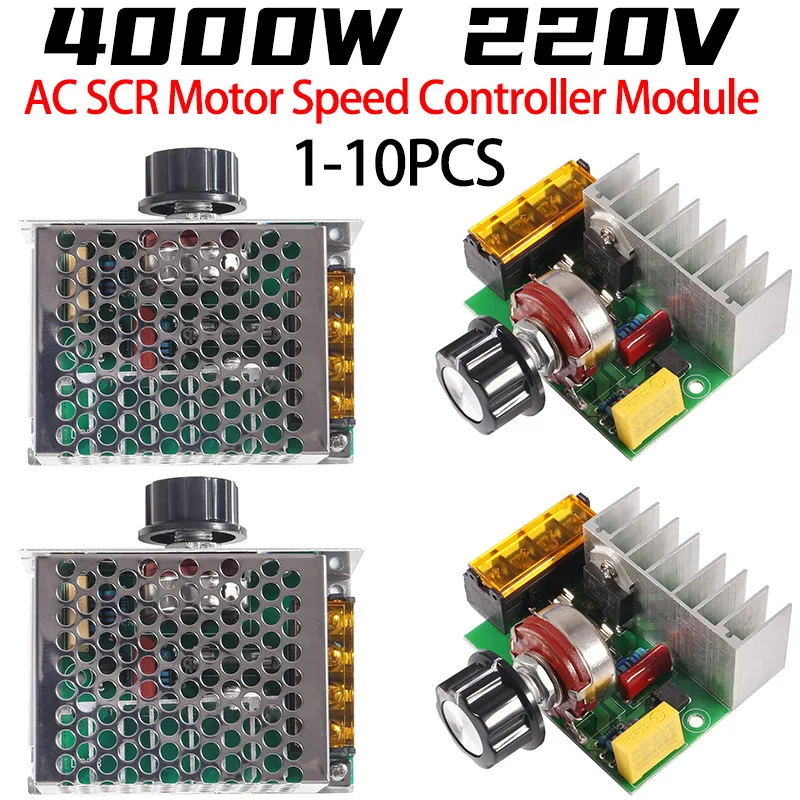 4000W 220V AC SCR Voltage Regulator Dimmer Electric Motor Speed ...